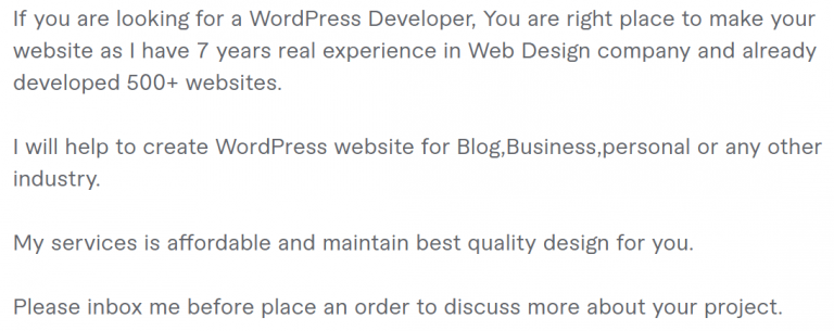 Fiverr Profile Description - Best Samples & Ideas for Sellers